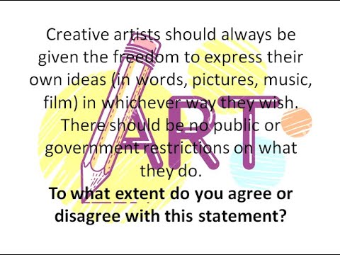 Creative artists should always be given the freedom to express their ...