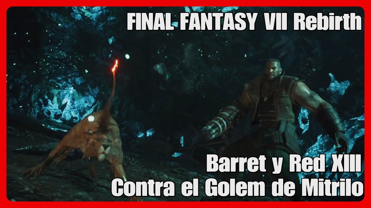Final Fantasy VII Rebirth Golem de Mitrilo Bossfight - YouTube
