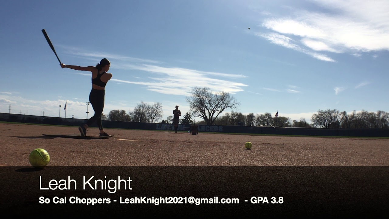 Leah Knight 2021 - Batting Practice April 2020 - YouTube