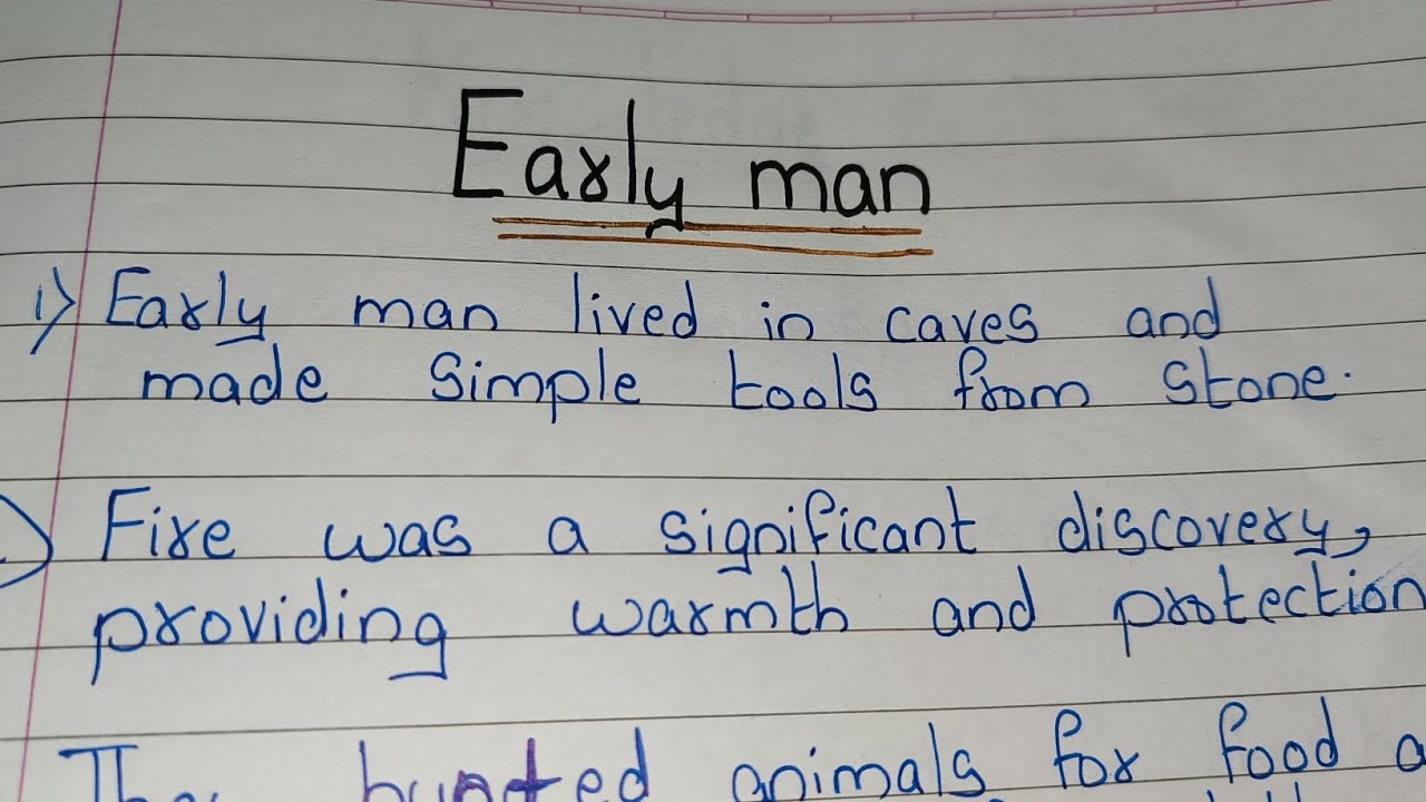 12 lines on Early man// Essay on Early Man in english// Few Sentences ...