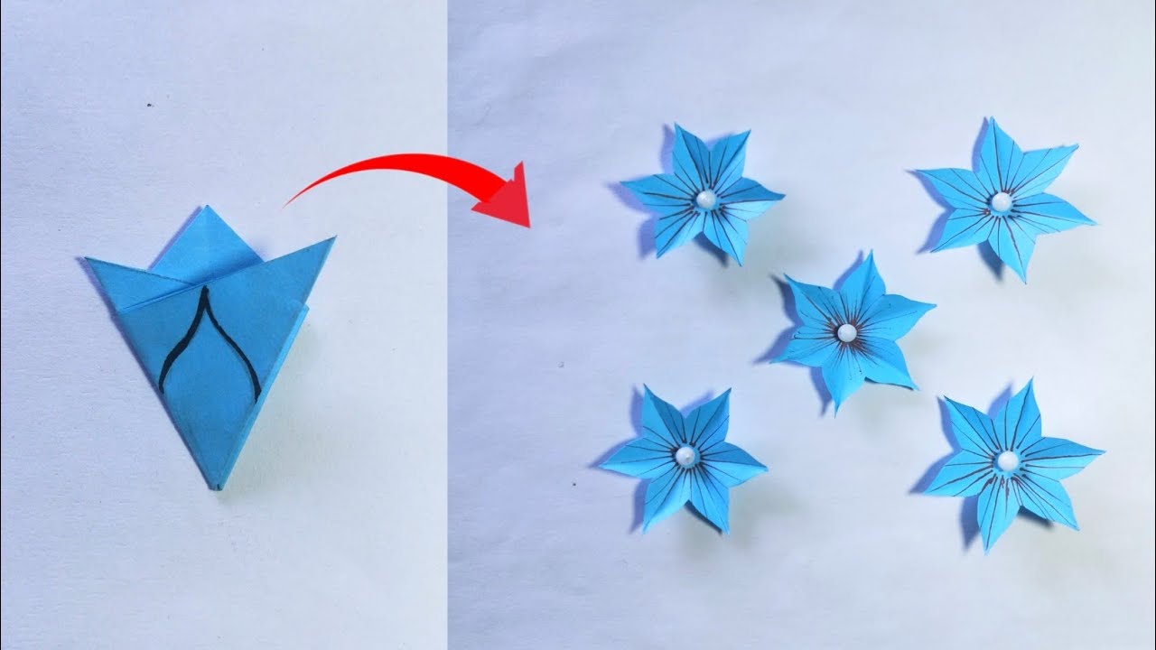 How to make Paper Flower | Beautiful paper Flower | Easy paper Flower ...