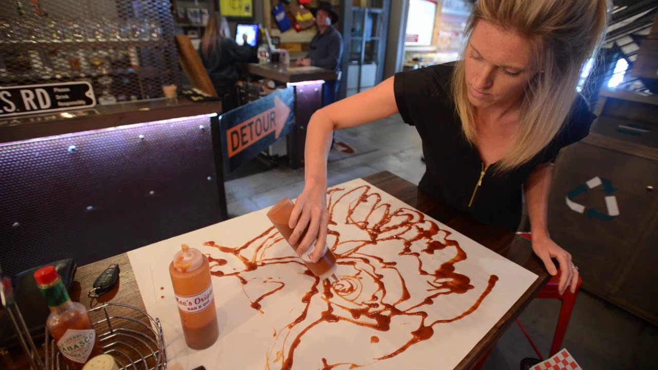 Artist Uses BBQ Sauce to Create Art - YouTube