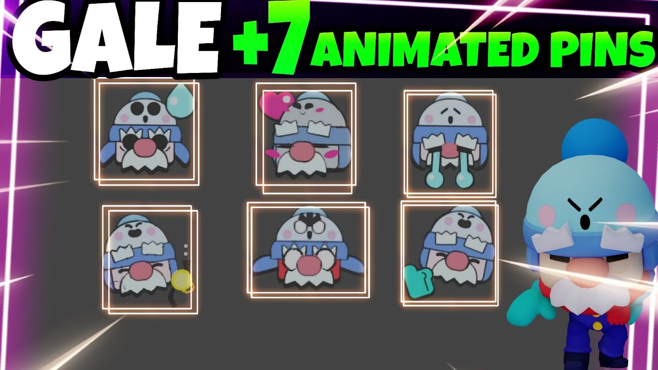 GALE ANIMATED PINS |COMING IN BRAWL STARS!?😱🔥| Concept by kinatami ...