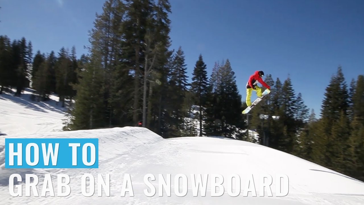 Tramp Board Training: How To Grab On A Snowboard - YouTube