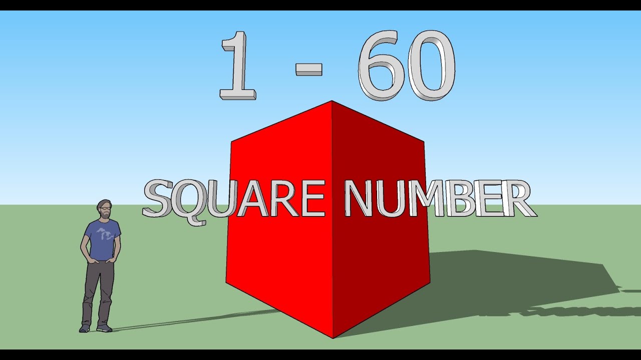 THE RIZQ | Numberblock Square Club (Algebra Square Numbers 1 to 60 ...