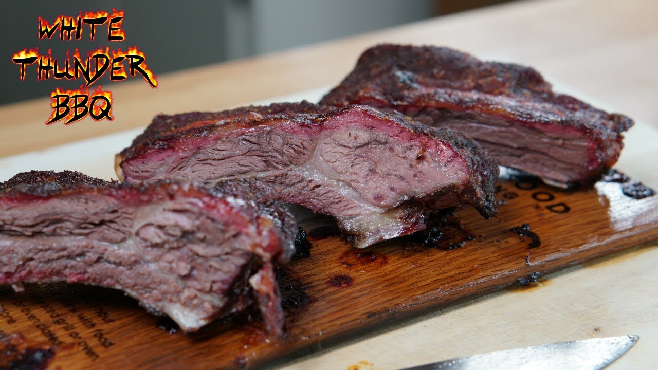 Red Oak Planked Beef Ribs!! - YouTube