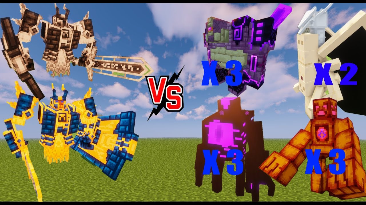 Ignis vs X3 Strong Bosses in Minecraft Part 1 - YouTube
