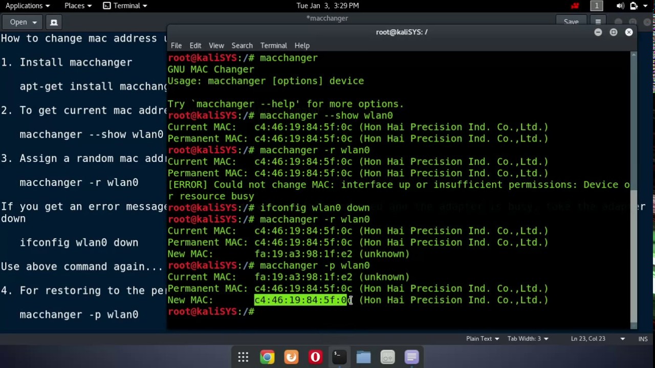 How to change MAC address - YouTube