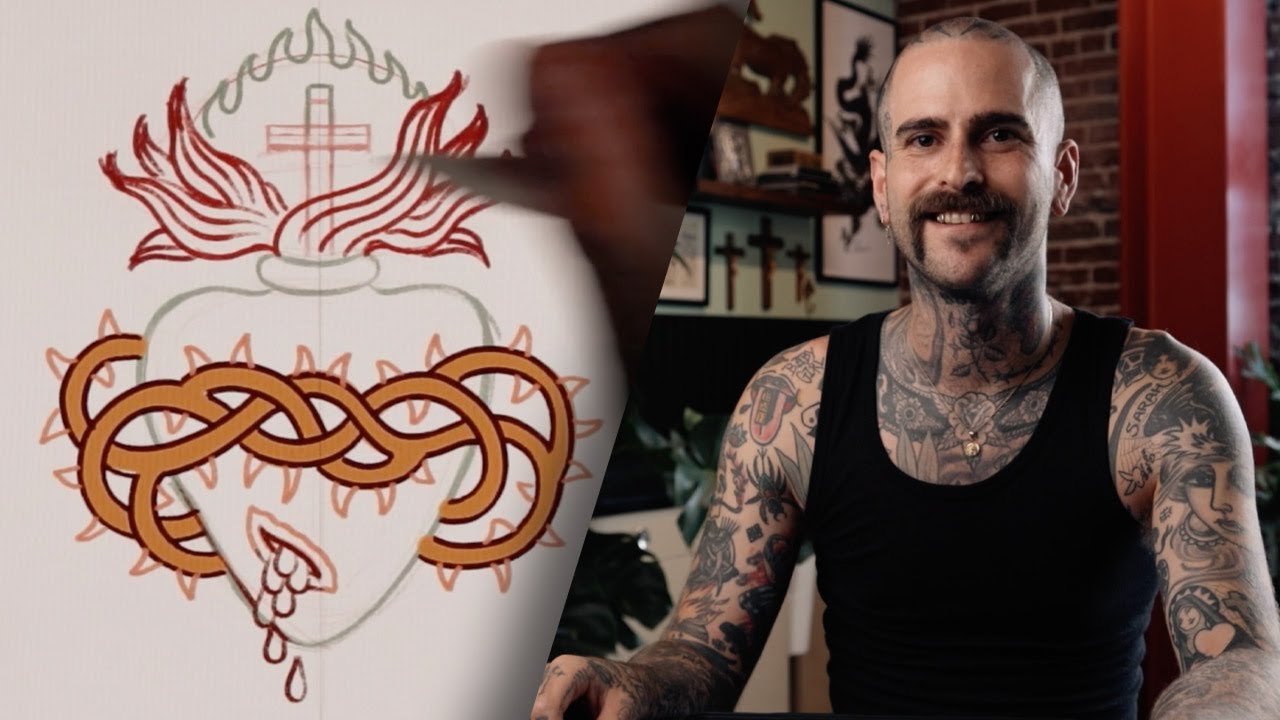 How to draw a SACRED HEART - with Austin Maples - YouTube
