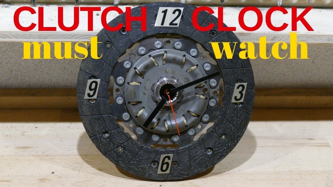 AMAZING looking CLOCK made from a old clutch disk - YouTube