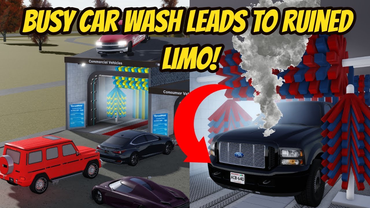Greenville, Wisc Roblox l Car Wash Traffic Jam LIMO Update Roleplay ...