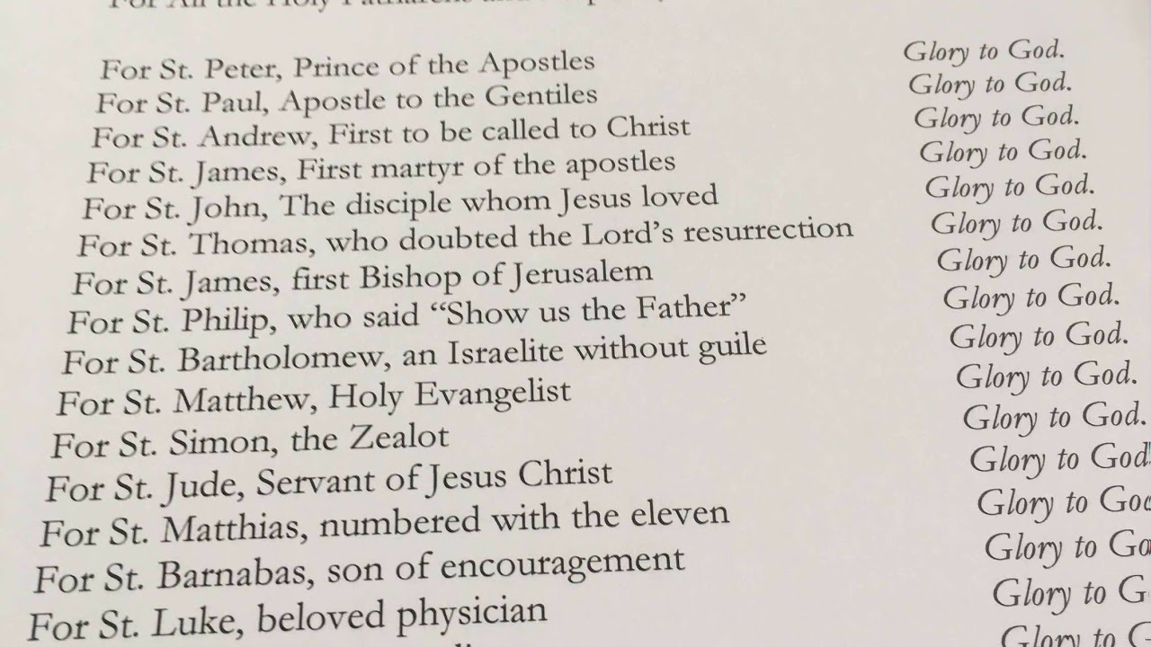 A Reformed Litany of the Saints -- Chanted - YouTube