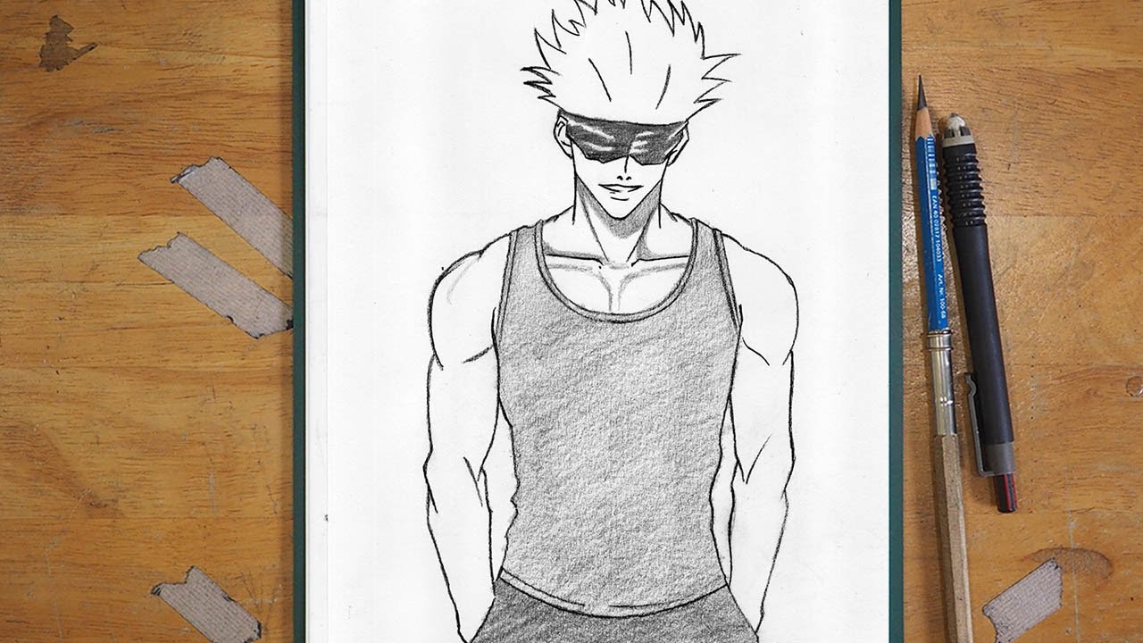 How to Draw Gojo Cool Pose | Anime Drawing Tutorial Step by Step - YouTube