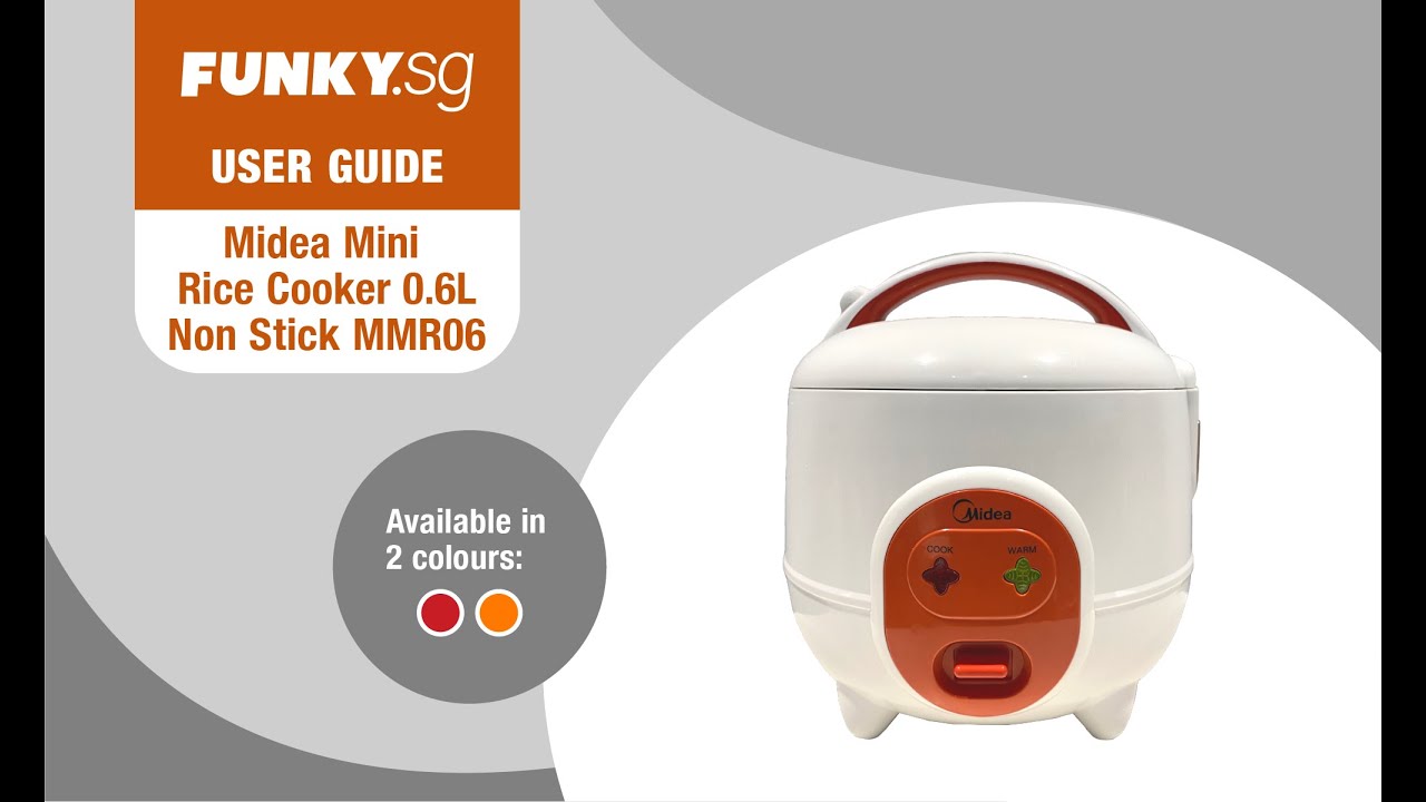 Midea Mini Rice Cooker 0.6L Non Stick MMR06 - YouTube