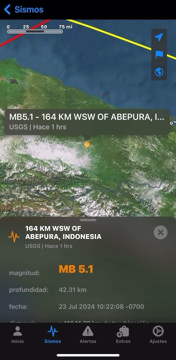 M5.1 Earthquake - 154km WSW of Abepura, Indonesia #shorts #earthquake #monitor #sassla #map ...