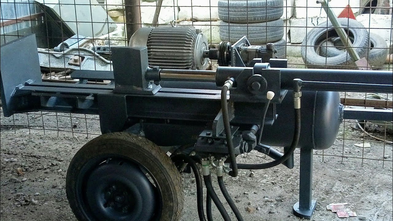 Wood splitter. Spargator de lemne. дровокол - YouTube