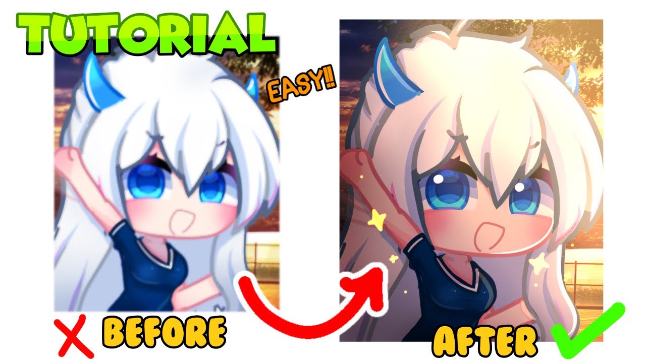 Simple Lighting Tutorial - Gacha Club - IbisPaint X - Easy!! - YouTube