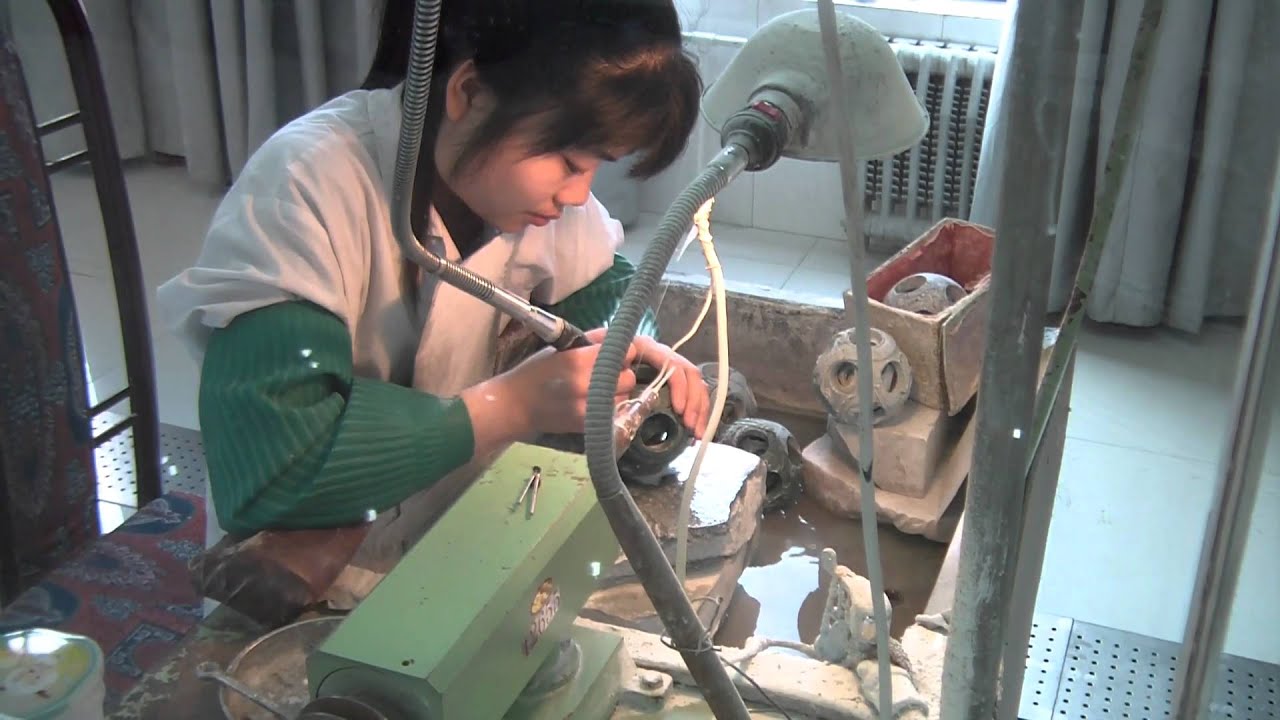 Jade factory- China - YouTube