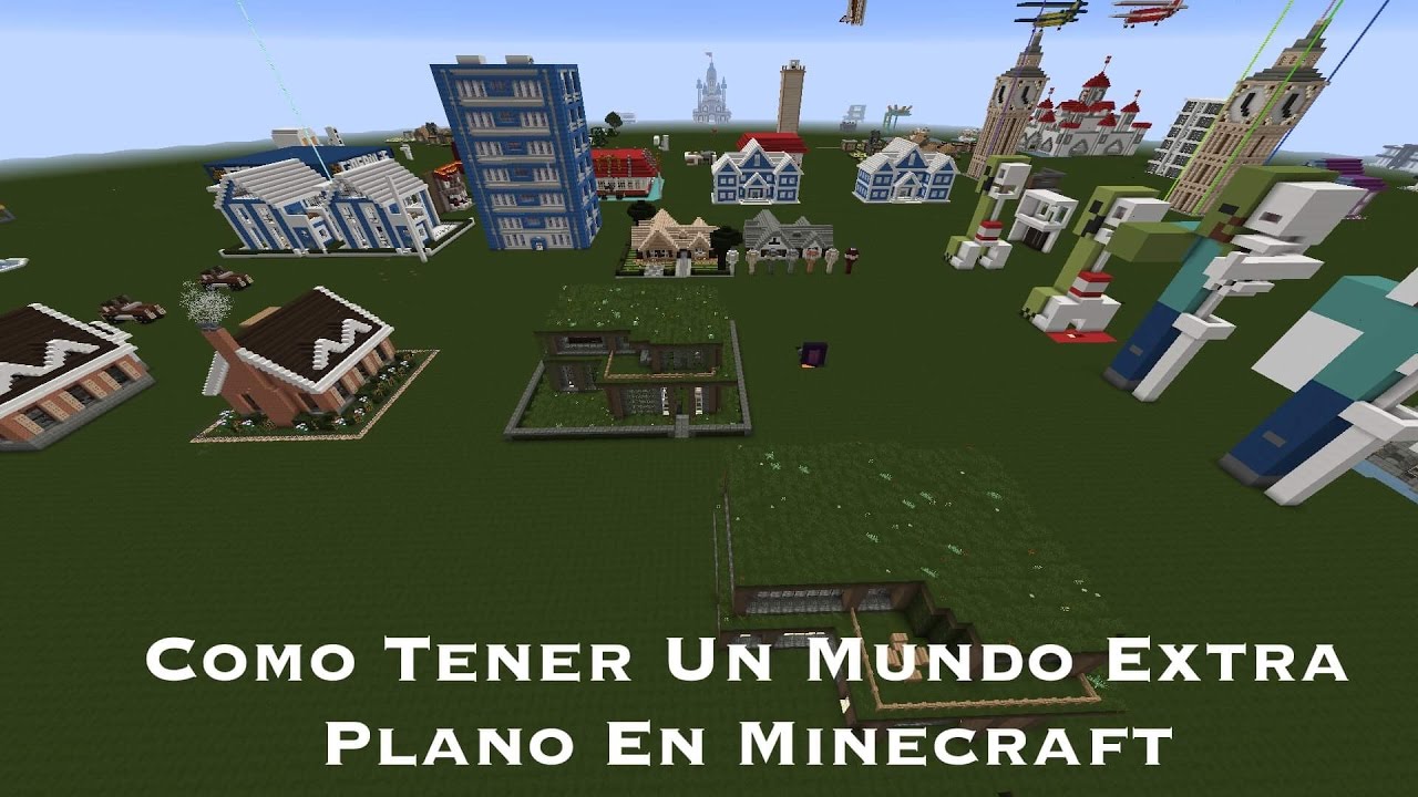 Como Tener Un Mundo Extra Plano En Minecraft - YouTube