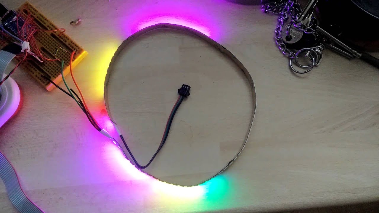 It's alive! (trippy Arduino RGB LED strip animation) - YouTube