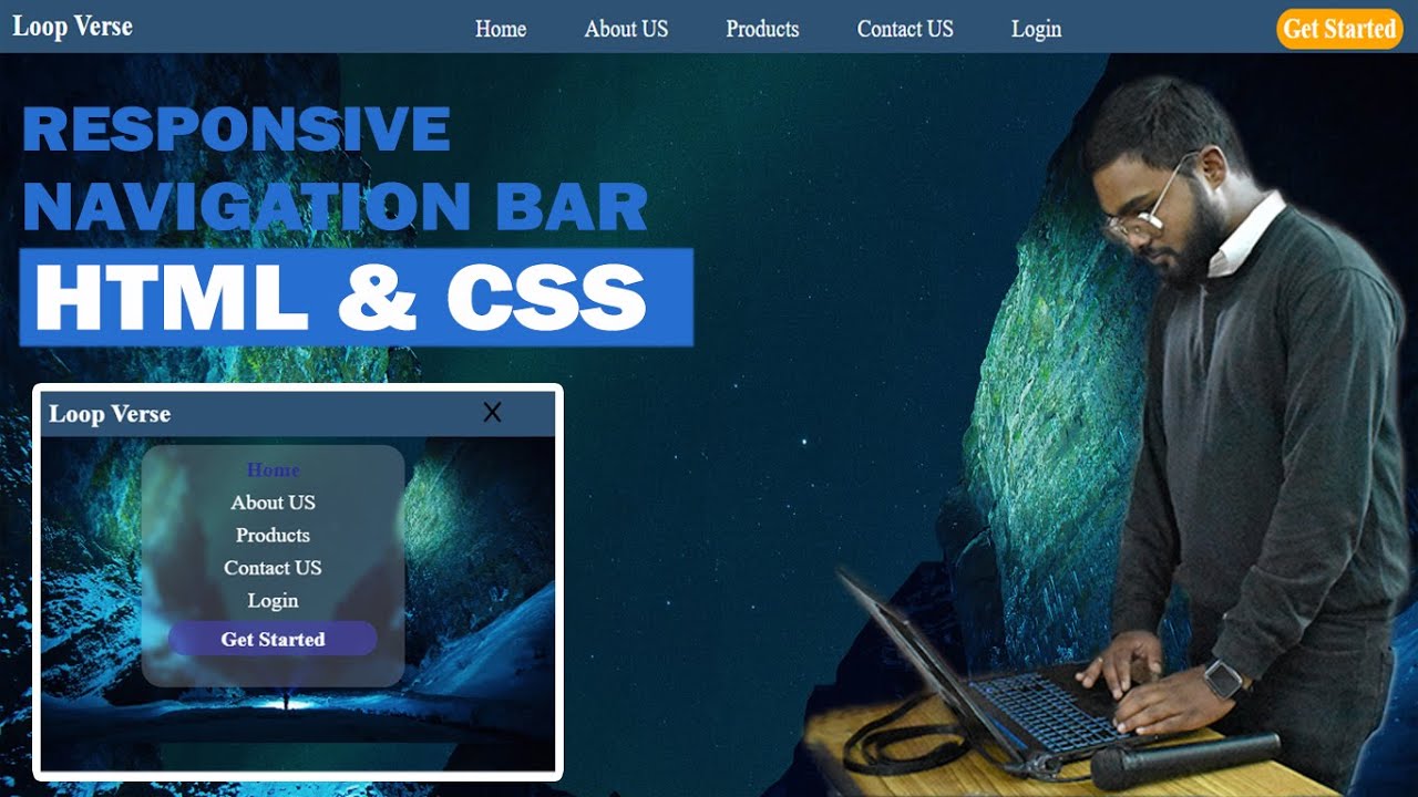 How To Create Responsive Navbar Using Html And Css For Beginners 3657