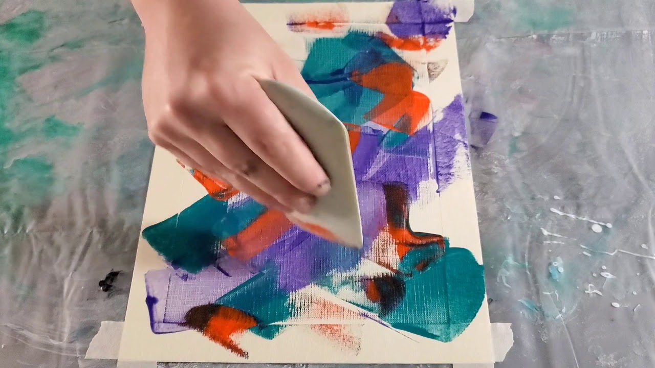 Easy Abstract Art With Wedges - YouTube