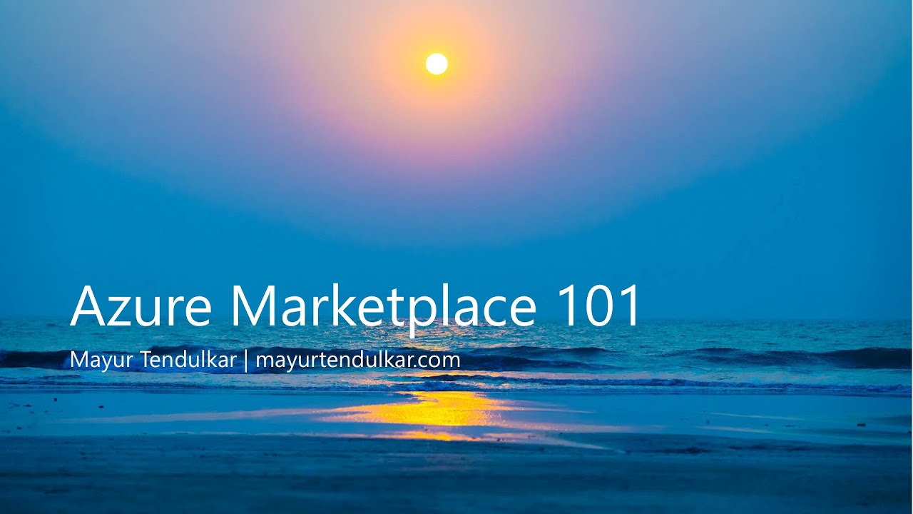 Azure Marketplace 1o1 : Azure Managed Applications - YouTube