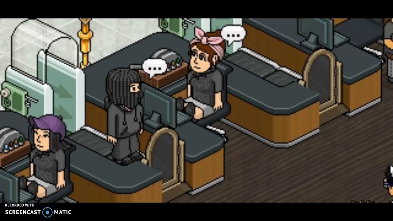 Robbing a bank on Habbo Hotel - YouTube