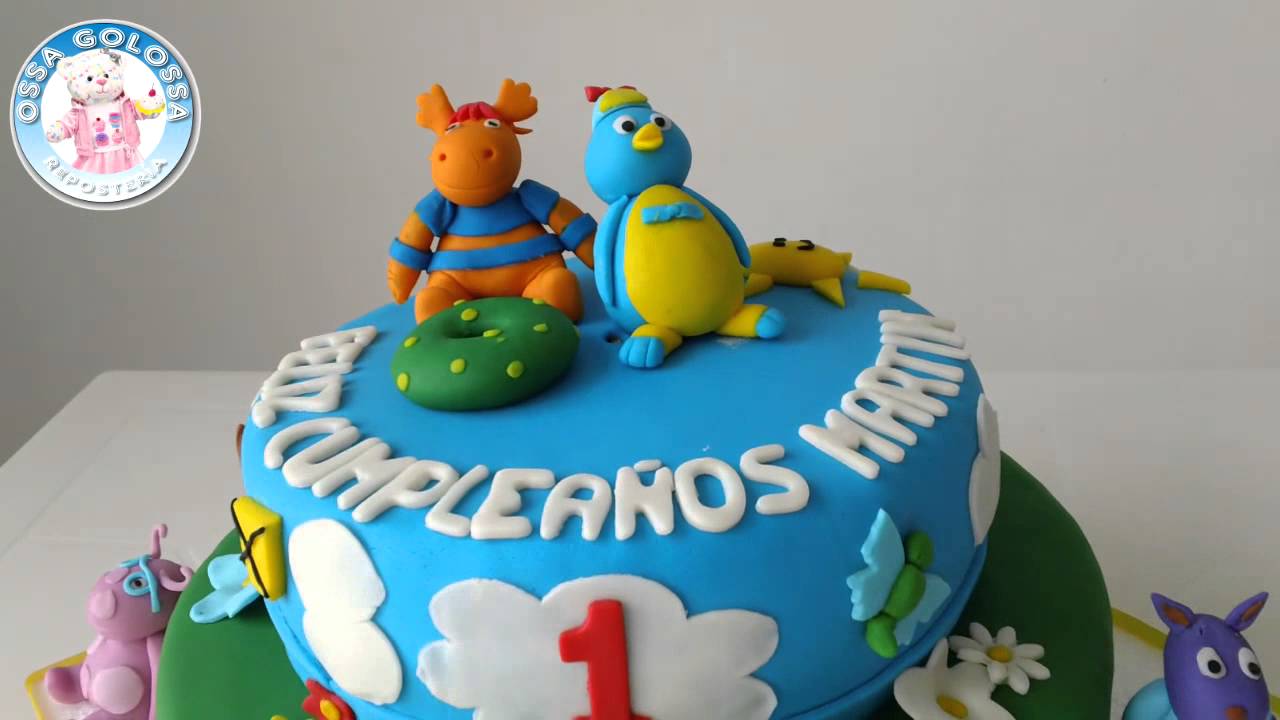 Torta o pastel de backyardigans en pastillaje 100% - YouTube