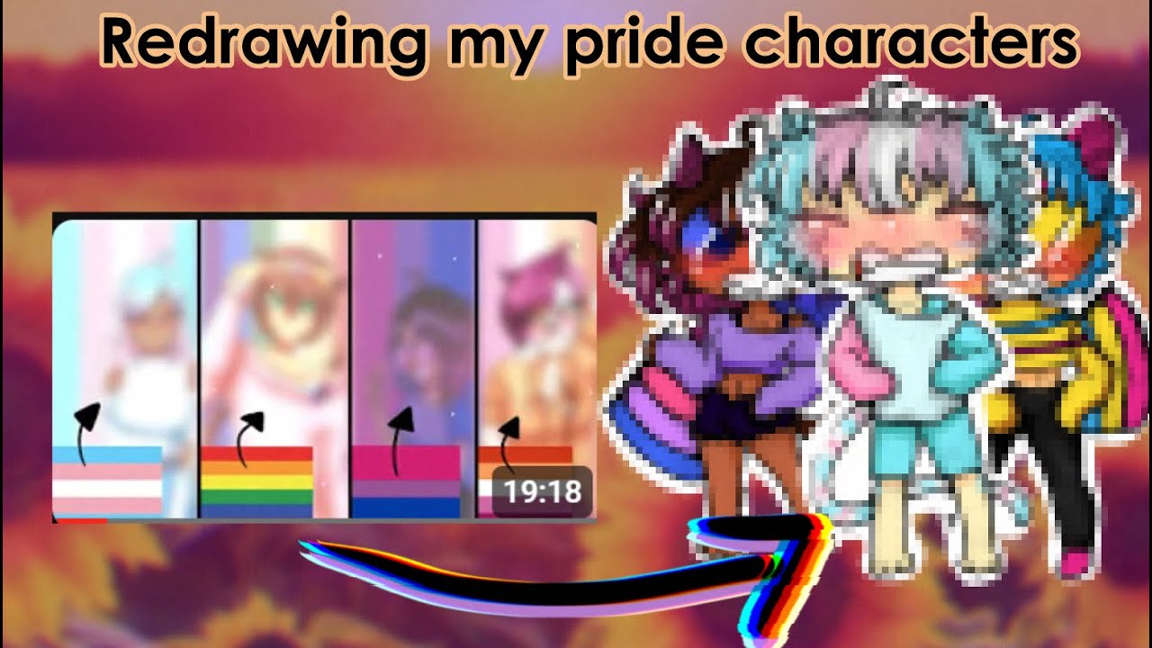 rredrawing my PRIDE characters part 2 - YouTube