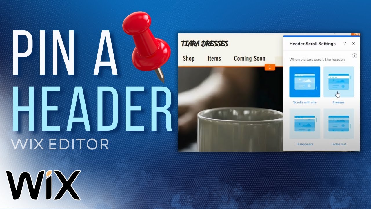 How to Pin a Header in Wix | Wix Tutorial (2025) - YouTube
