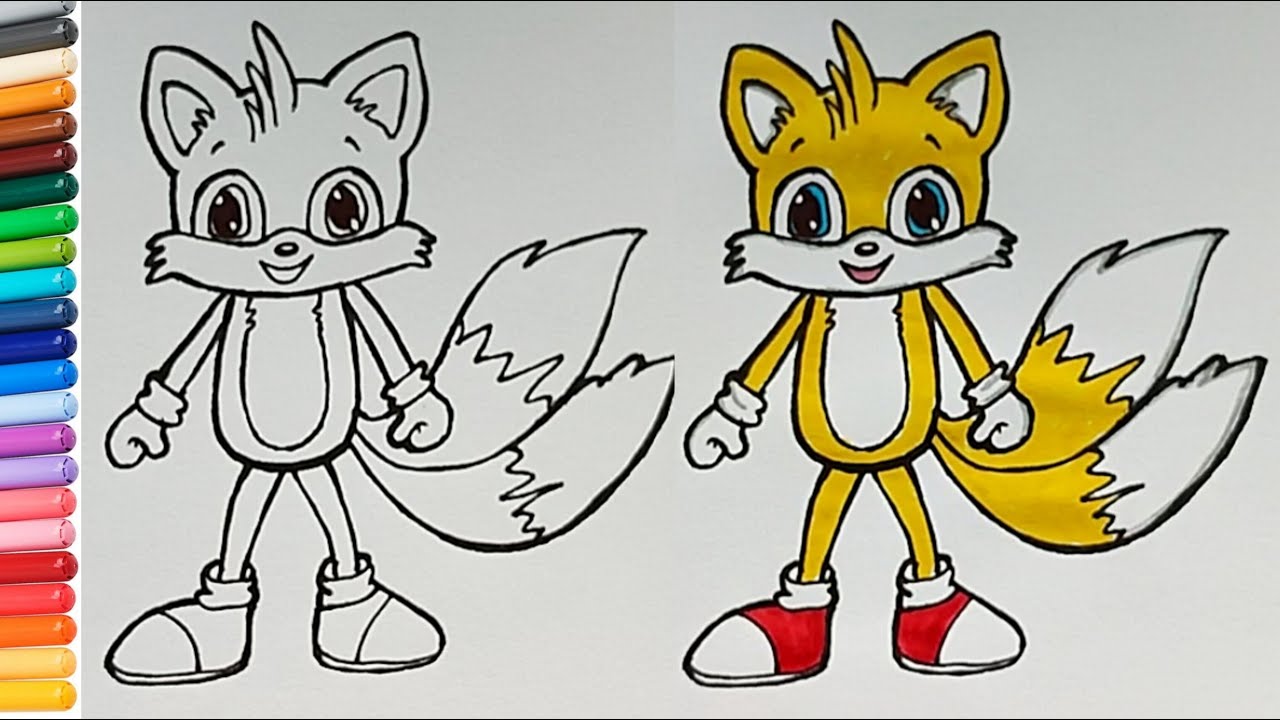 How to draw Tails easy : Sonic the hedgehog drawing - YouTube