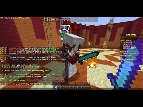 Playing KitPVP on Mineberry IP:mc.mineberry.net - YouTube