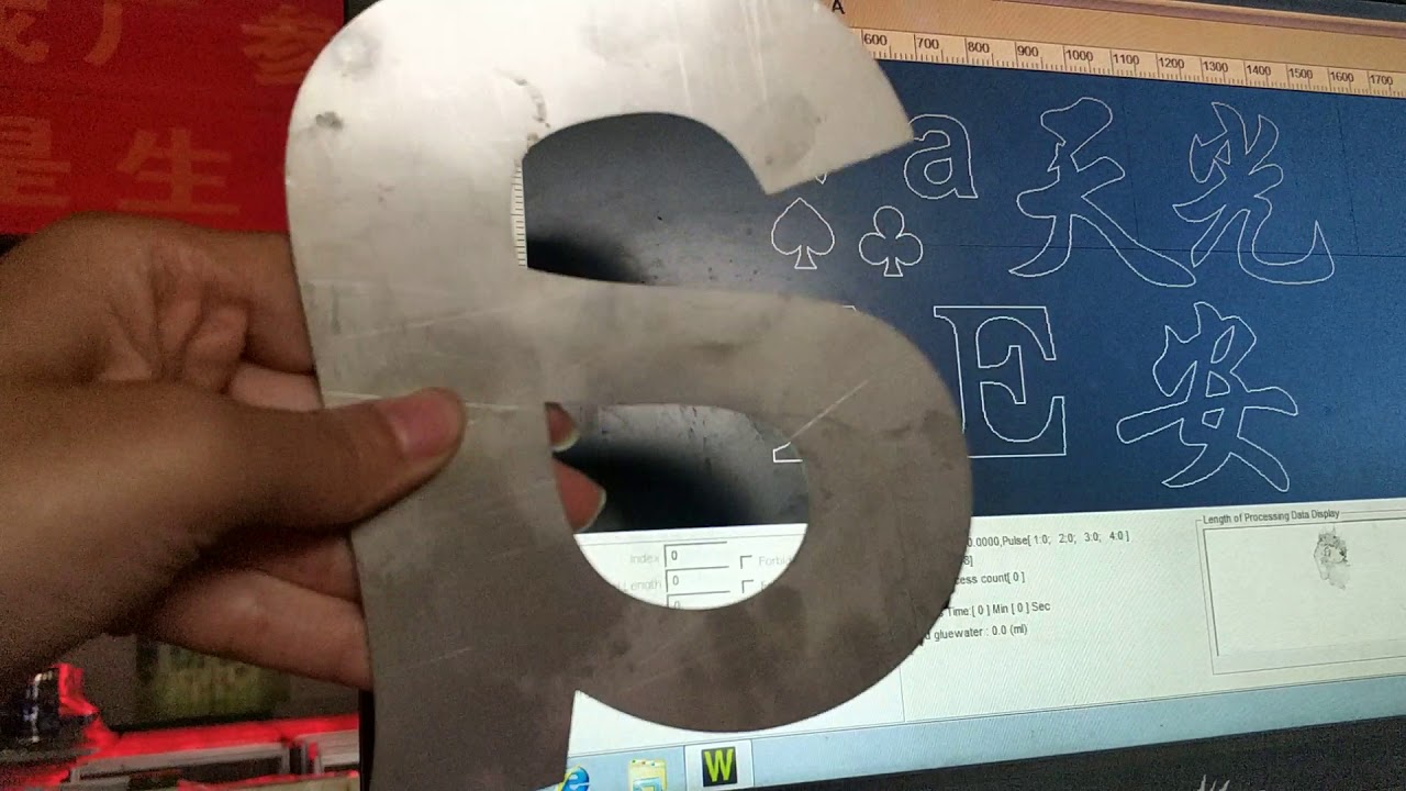 Metal letter bending machine installing show - YouTube