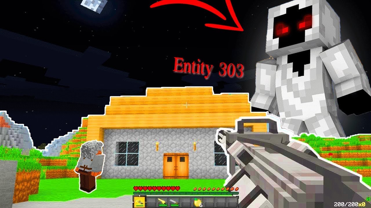 จะเกิดอะไรขึ้น!? ถ้ามี เอนทิตี้303 ถล่มฆ่าคน! ในมายคราฟ (Minecraft ...
