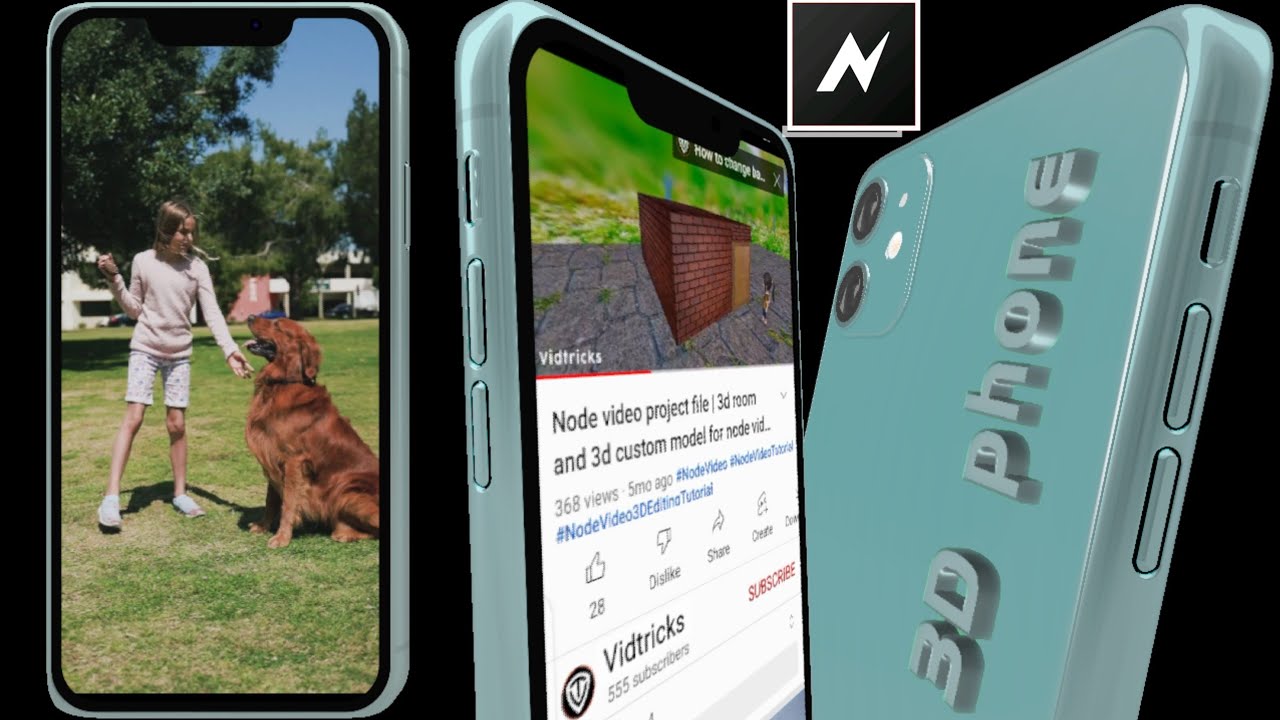 node video update (3D phone) | node video tutorial | vidtricks - YouTube
