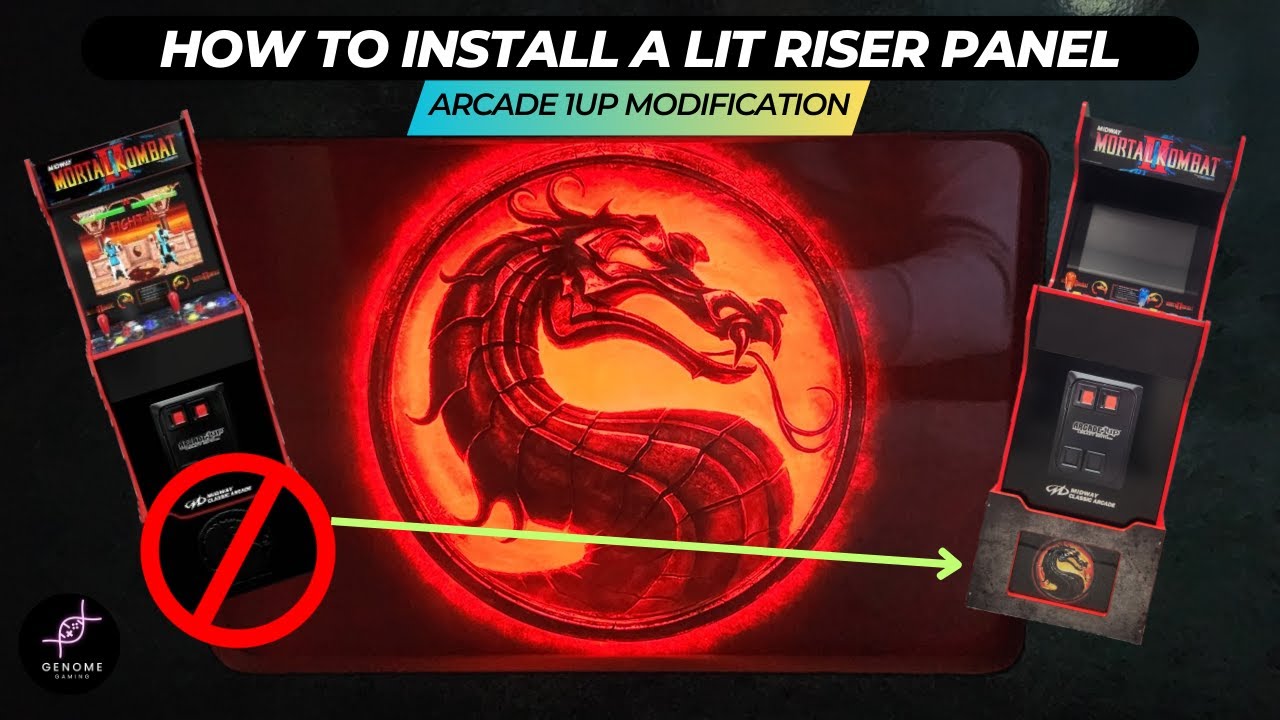 How to install a Light Up Riser on an Arcade 1up - YouTube