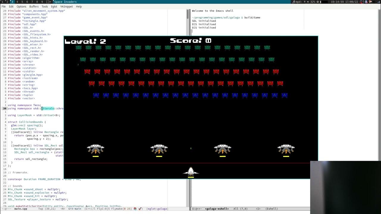 Space Invaders Clone Final (Really) Demo - YouTube