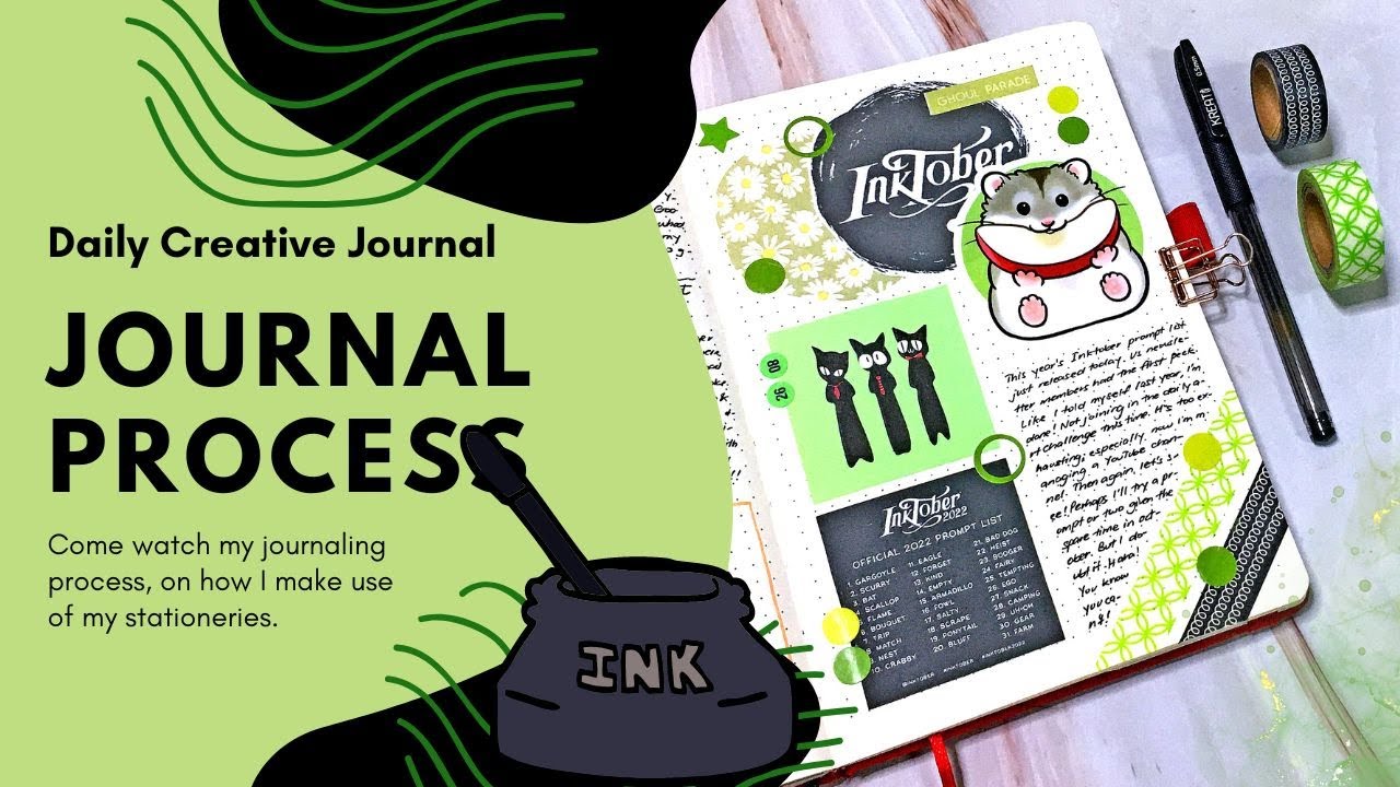 Journal With Me || Inktober 2022 Prompt List || Creative Daily Journal ...