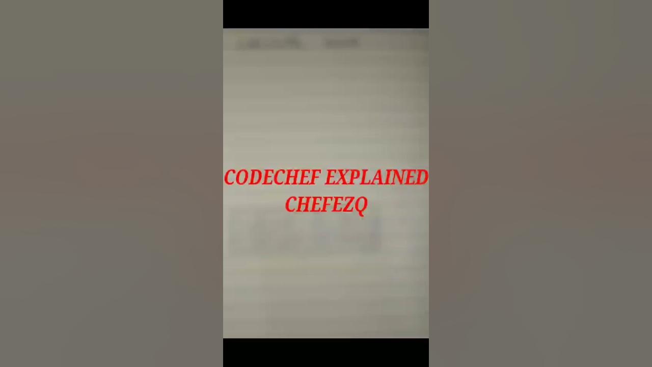 Chefezq Chef And Easy Queries Codechef October Long Challenge 2020 Cc Explained Youtube