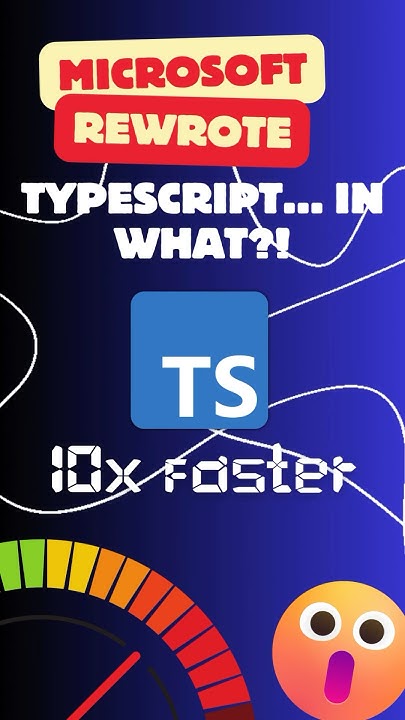 Microsoft just Rewrote Typescript..in what?! - YouTube