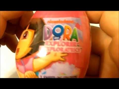 Nickelodeon's Dora the Explorer Candy and Sticker Egg Opening! - YouTube