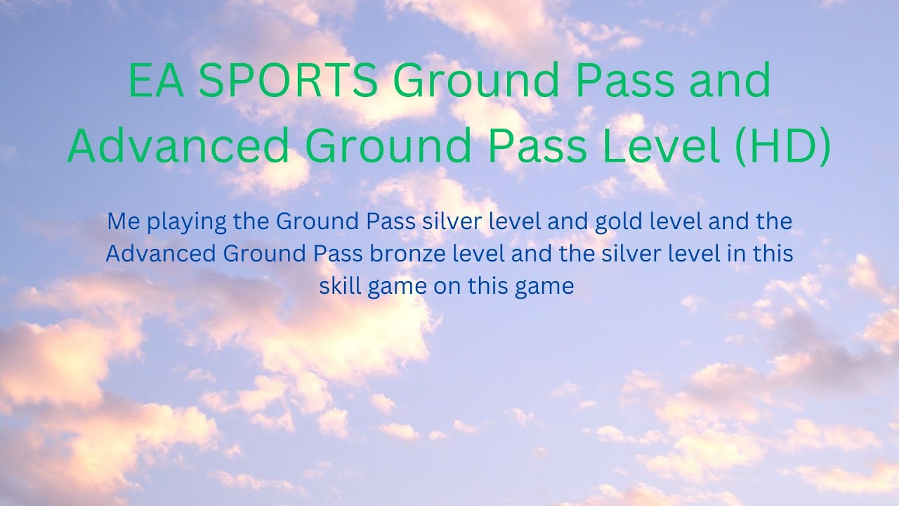 EA SPORTS Ground Pass and Advanced Ground Pass (HD) @FIFA 15 - YouTube