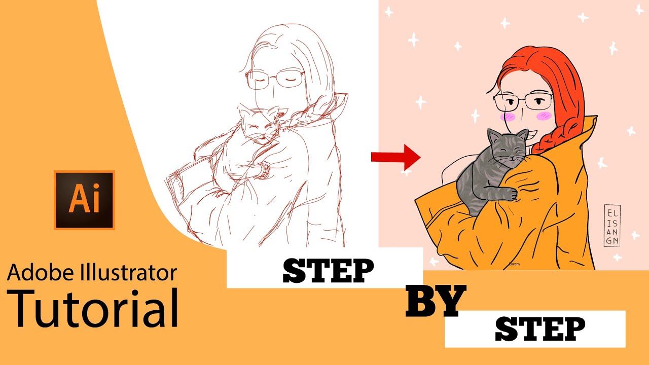 [STEP BY STEP] Adobe Illustrator Tutorial - How To Create Flat ...