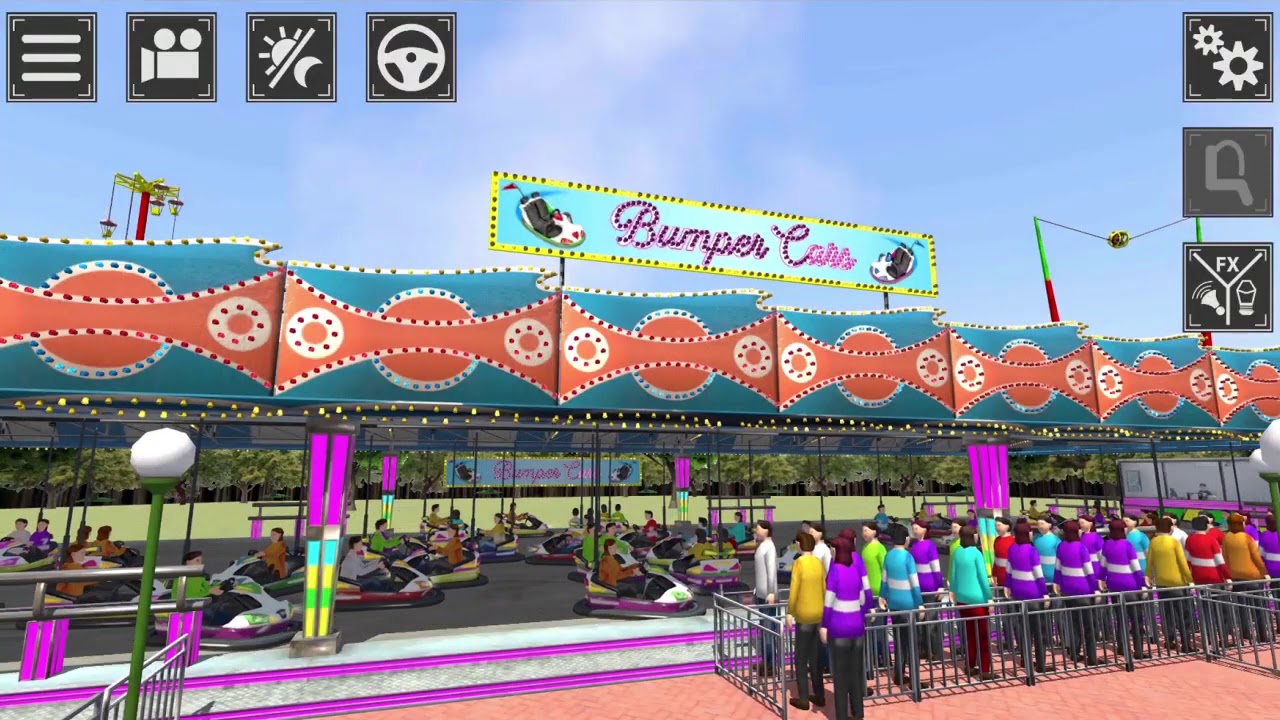 Game 3d bumper-cars-theme-park-simulator - YouTube
