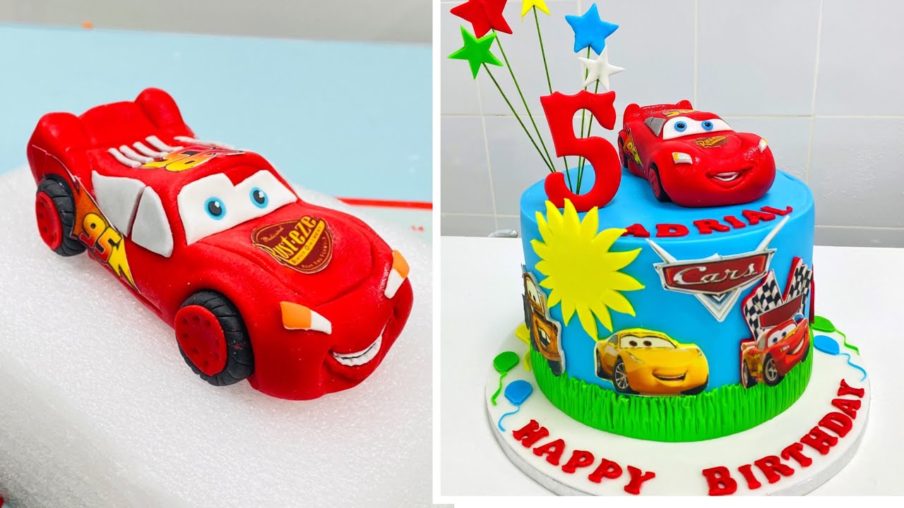 Quick & Easy McQueen Car Cake Topper Tutorial That Anybody Can Make at ...