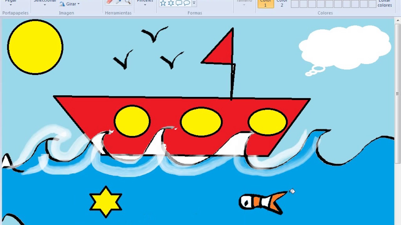 Como utilizar la herramienta polígono del programa Paint - YouTube