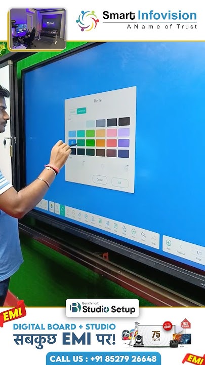 How to Change Digital Board Background | Best Digital Whiteboard 2024 | Interactive Smart Board ...