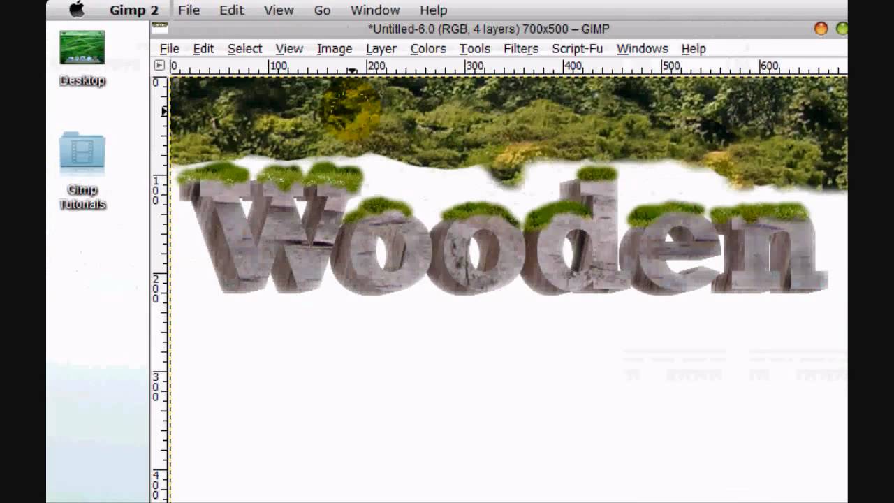 How to Make a Wooden Typography Effect in Gimp Part 2/3 - YouTube