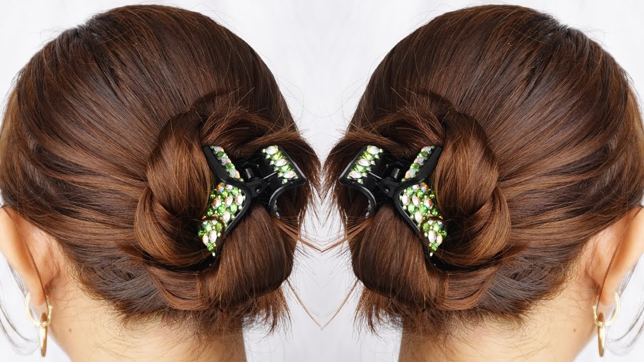 Small Clutcher Bun! Easy Juda Style With Clutcher | Easy And Simple ...